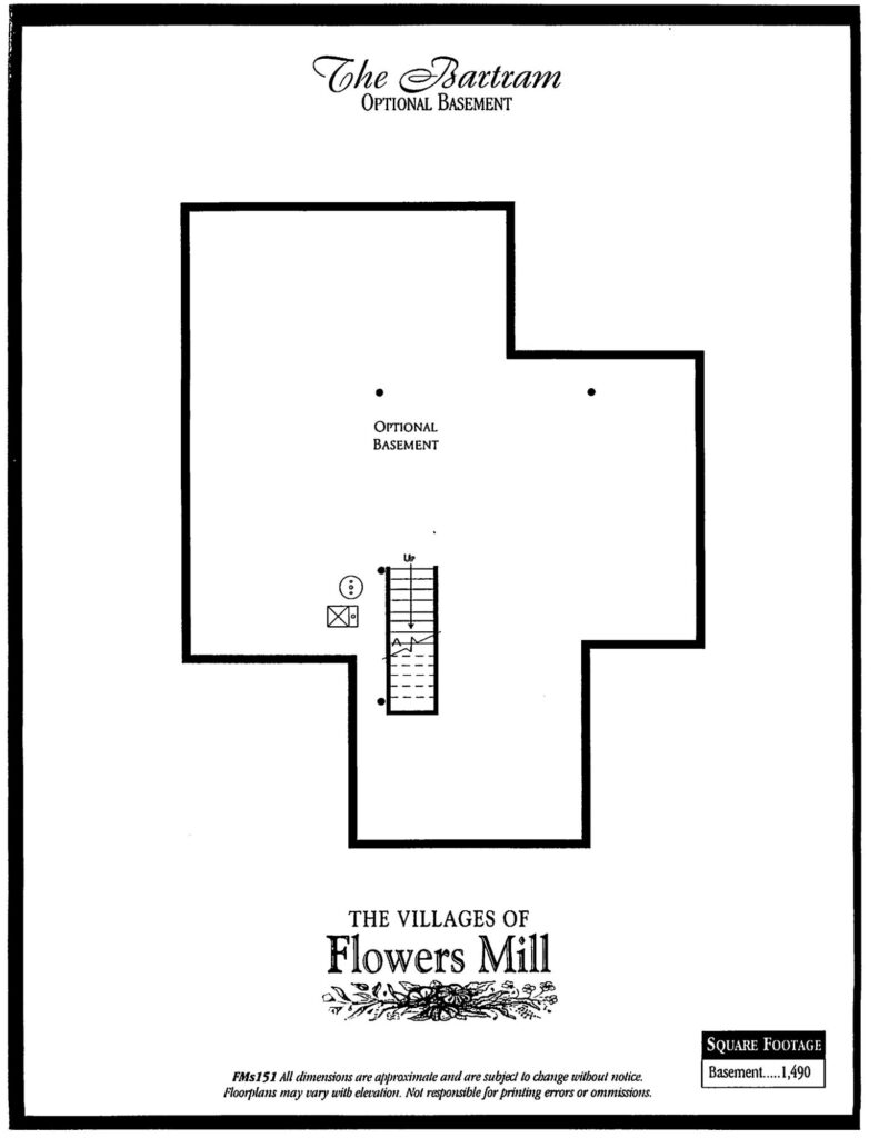 Villages of Flowers Mill Bartram Floor Plan - Senior Living Options - 55+