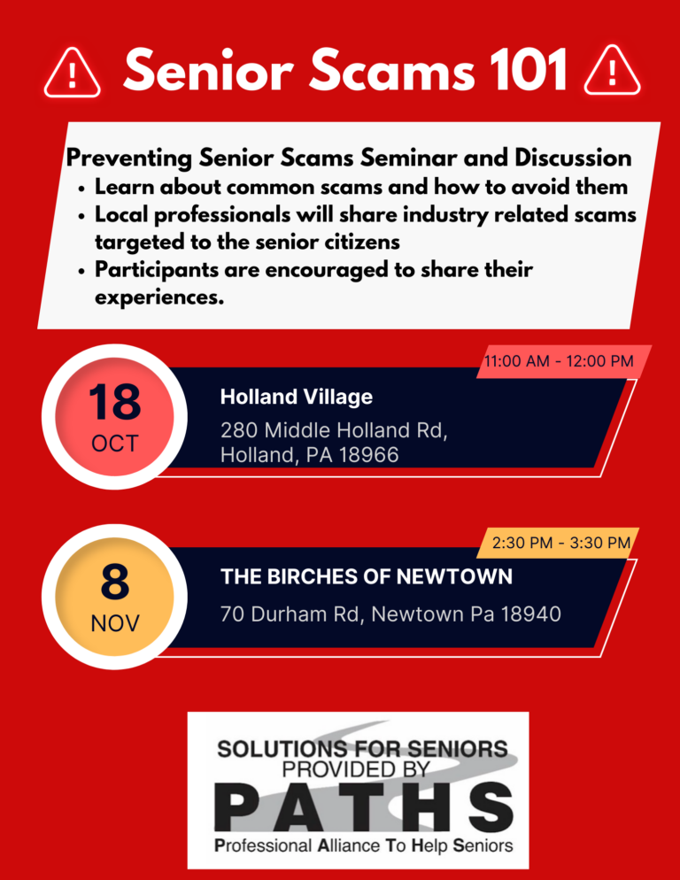 Senior Scams Discussion - Senior Living Options - 55+